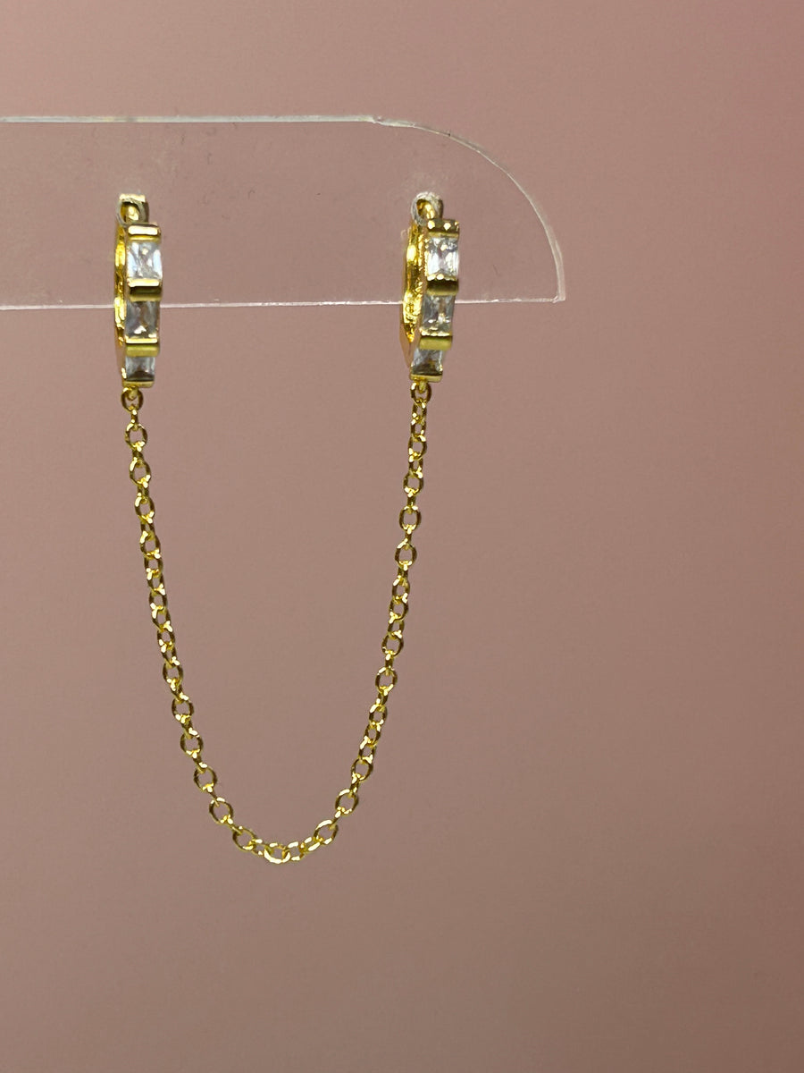 Shiny double chain hoop – Mindora Collection