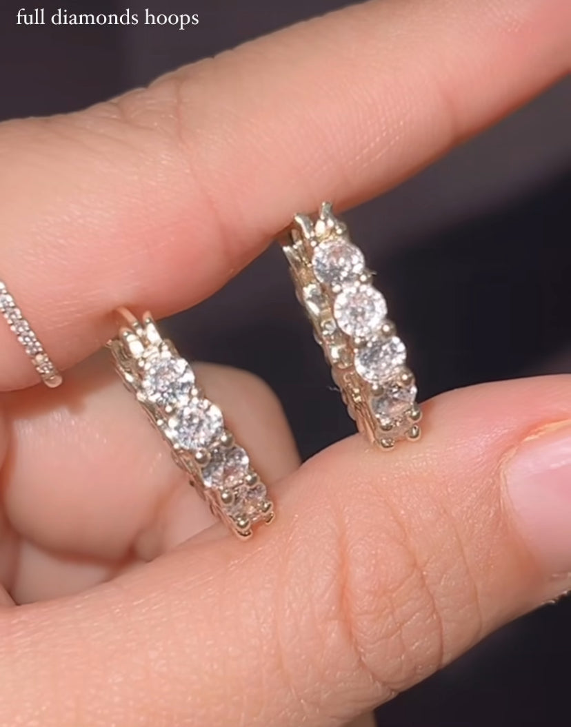 Full Diamond Hoops – Mindora Collection