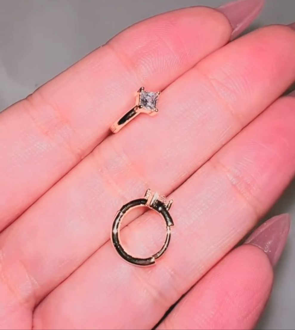 Diamond Hoop Liso – Mindora Collection