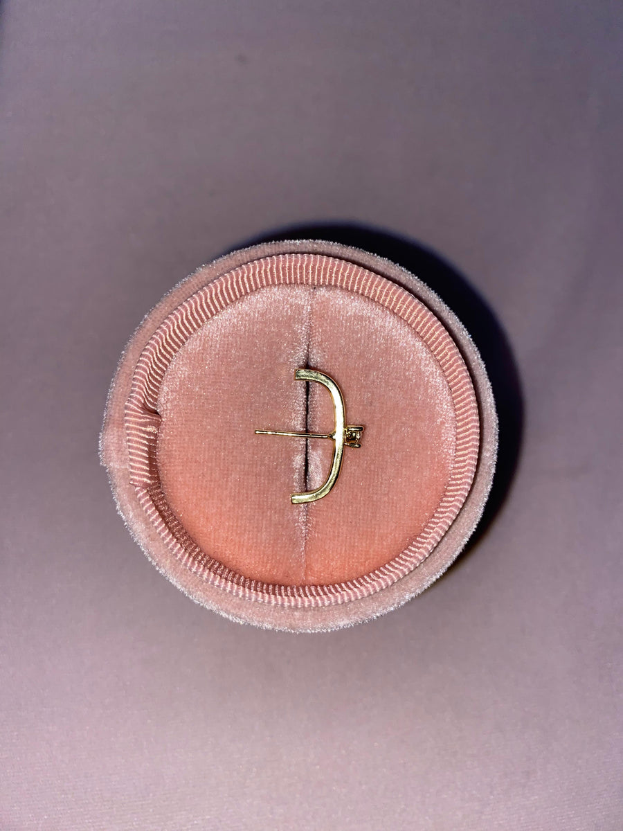 Golden Solitaire Hoop – Mindora Collection